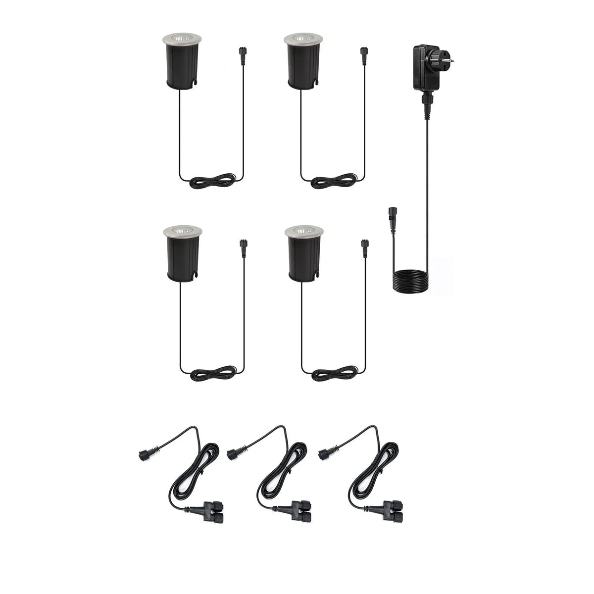 Grondspot Set Mini | 4 | Tuinverlichting 12V | Plug and Play | Livolo